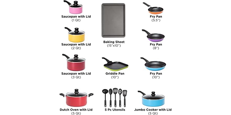 Ecolution 20-pc. Non-Stick Cookware Set