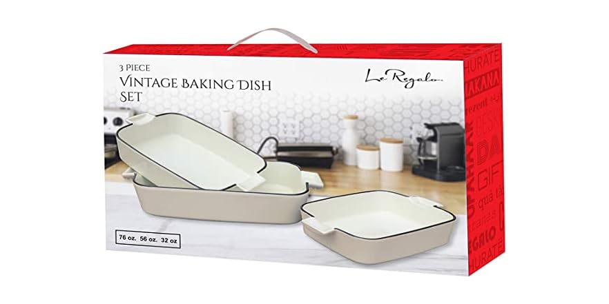 Le Regalo 3-Piece Vintage Baking Set