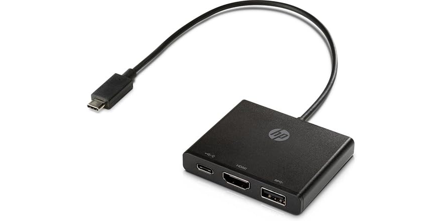 HP USB-C to Multi-port Hub Black