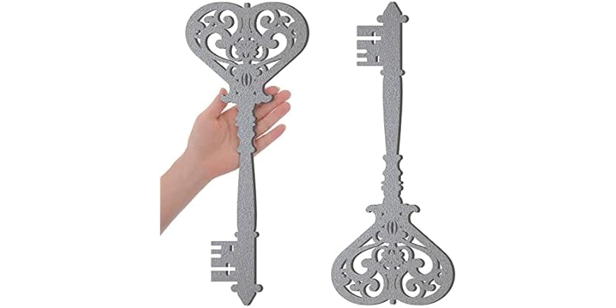2 Pcs Large Skeleton Key Wall Decor