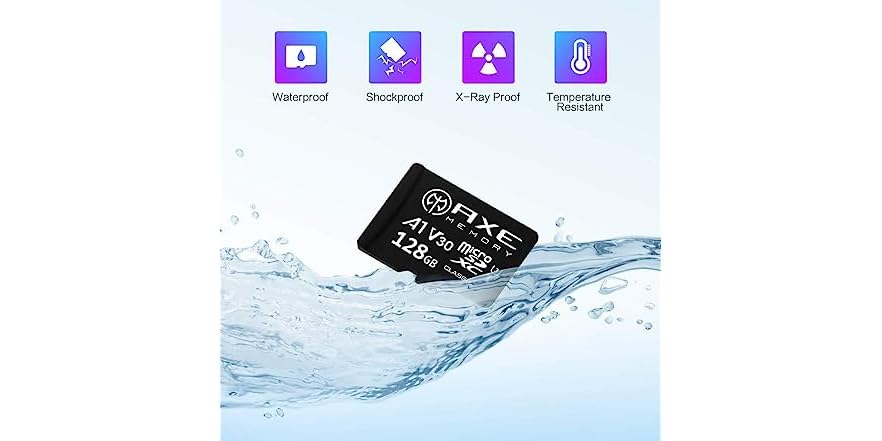 AXE MEMORY 128GB Micro SD Card 4K Ultra