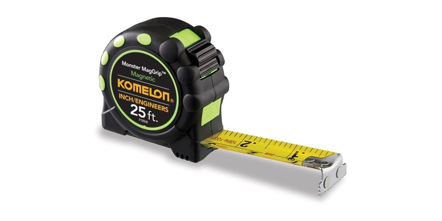 25' Inch Engineer Tape Measure with Magnetic End Hook