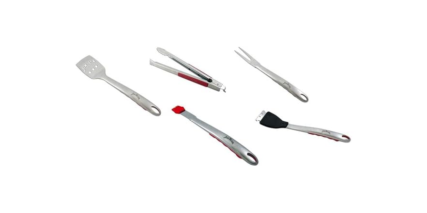 Soft Grip Handle 5-Piece Grilling Tools Set