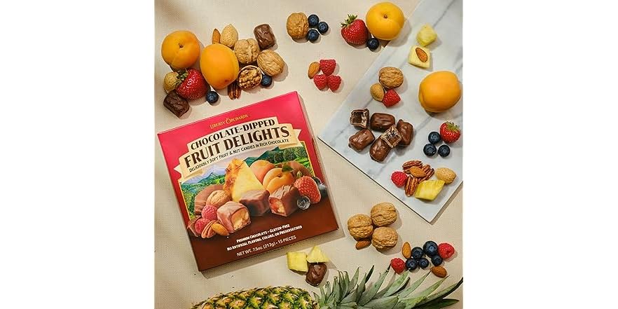 (5 Pack) Chocolate Dipped Fruit Delights 7.5 oz