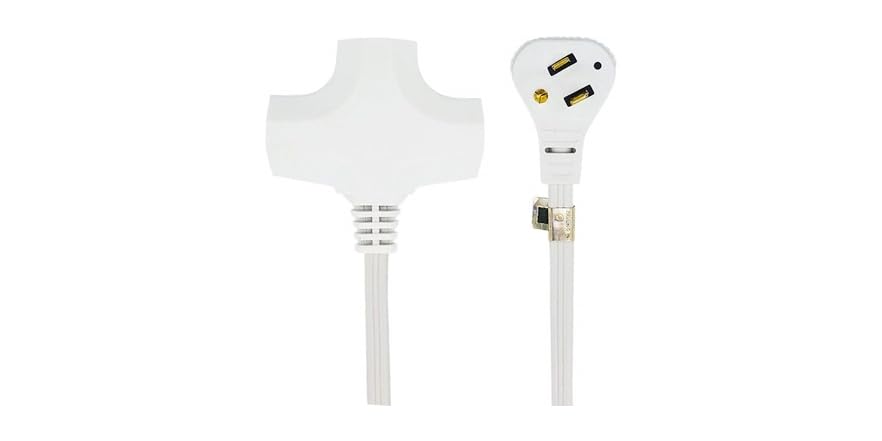 Flat Angle Plug Extension Cord (3-Pack)