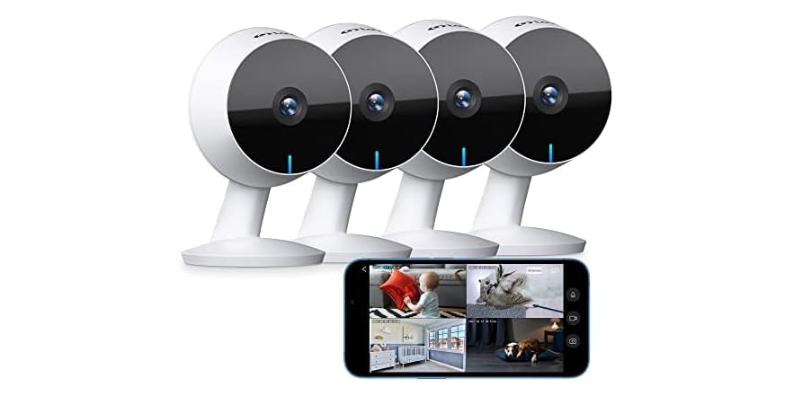 LaView 2K Security Cameras, 4 Pack