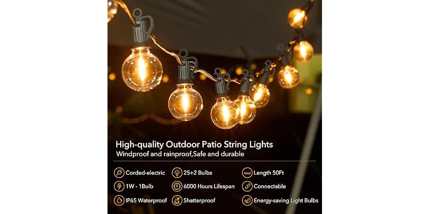 Brightown Outdoor String Lights