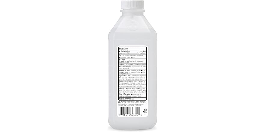 Amazon Basics 91% Isopropyl Alcohol First Aid Antiseptic