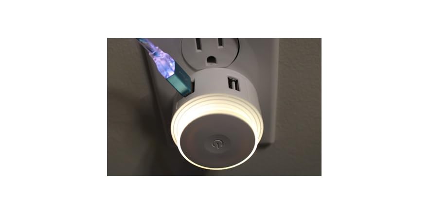 2 Port USB Charger with RGB Night Light