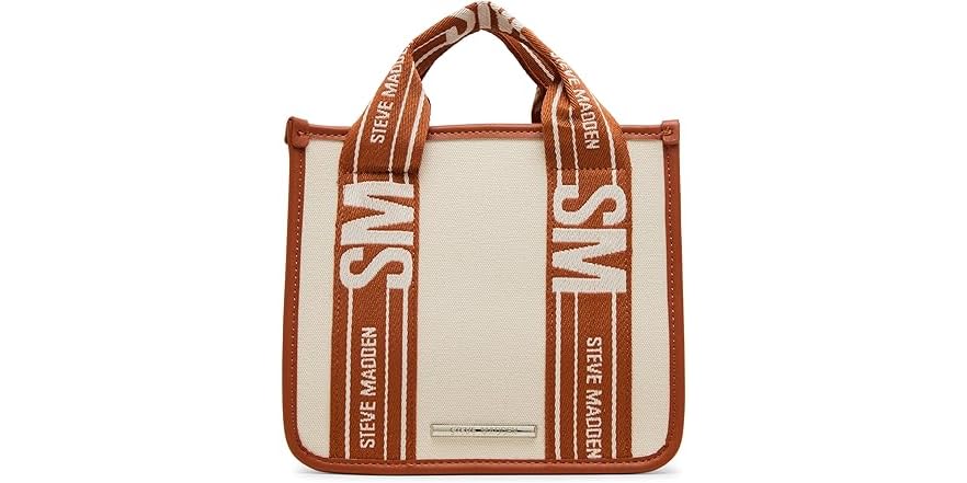 Steve Madden Webber Canvas Satchel, Whiskey Spice