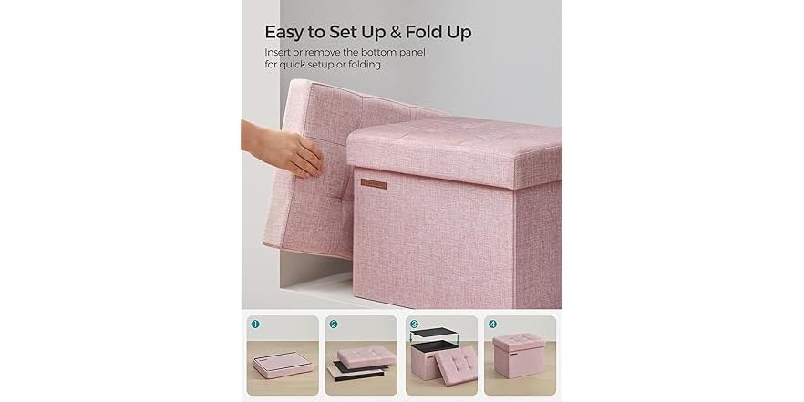Small Folding Storage Ottoman