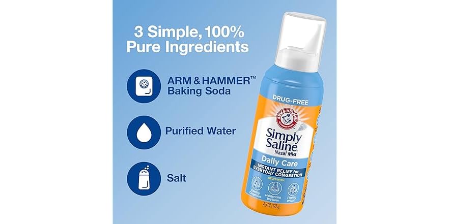 ARM & HAMMER Simply Saline Nasal Mist 4.5oz