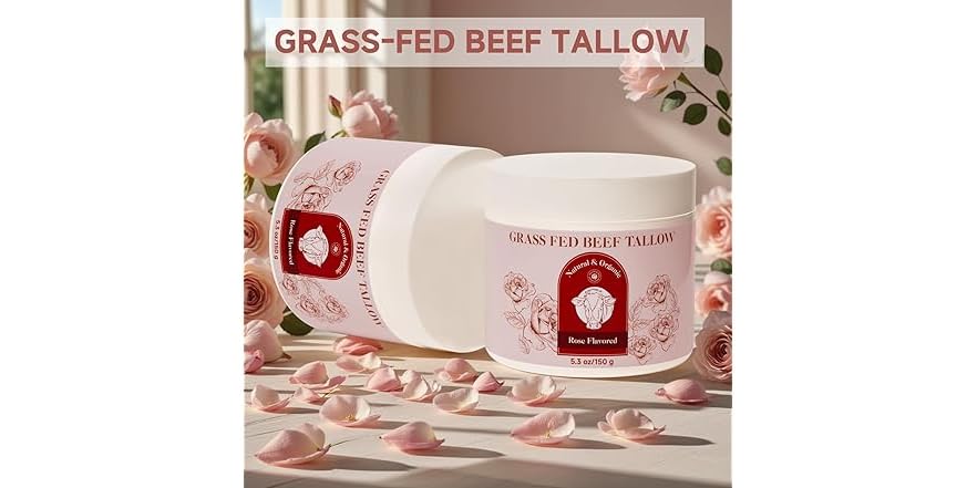 Whipped Rose Beef Tallow For Skin