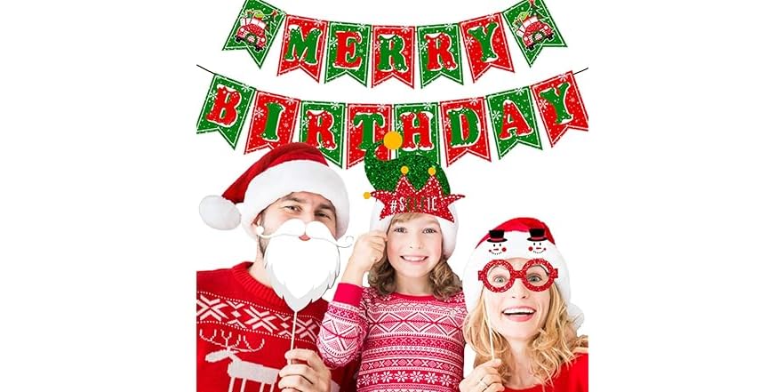 Christmas Birthday Decorations Set
