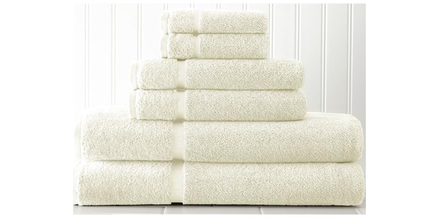 Spa Collection 6Pc 100% Cotton Towel Set