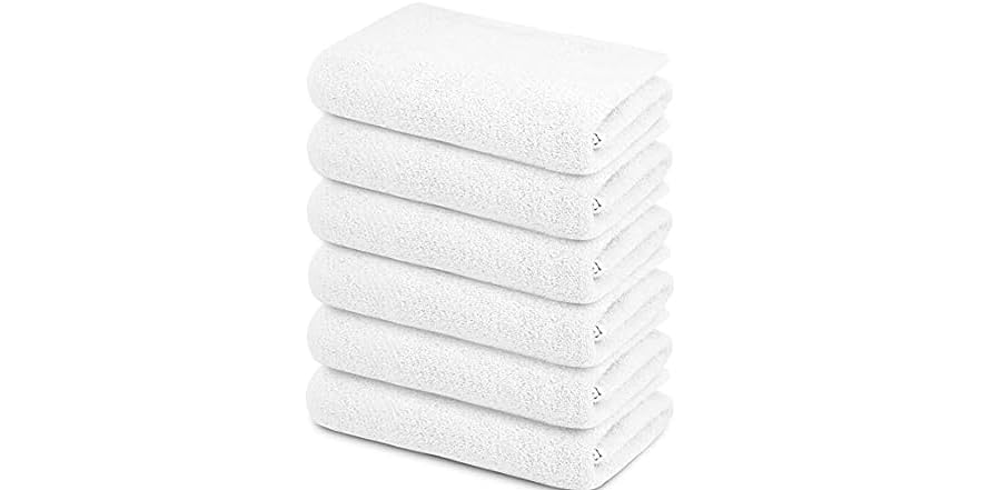 Simply Lofty 6 Pack Cotton Bath Towel - 22"x44"