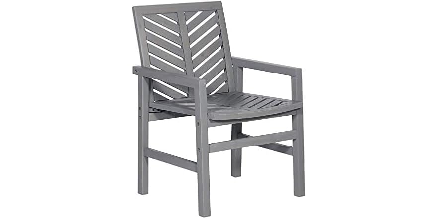 Walker Edison Chevron Wood Chair Set