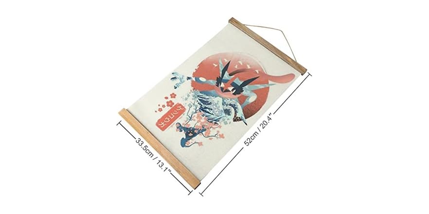 Anime Scroll Poster Wall Hanging Canvas Painting 13"x20"