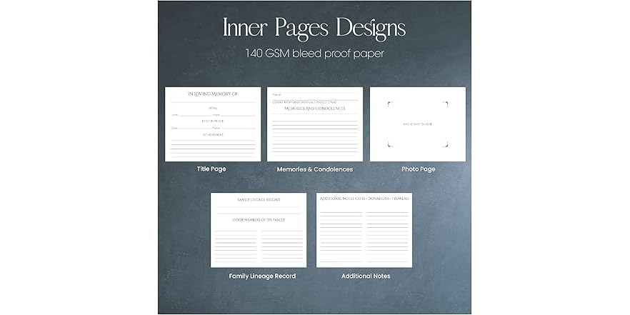 Generic Funeral Guest Book