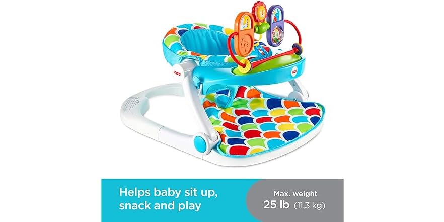 Fisher-Price Deluxe Sit-Me-UpFloor Seat with Tray and Toy B (Open Box)