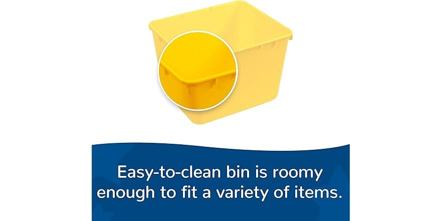 Yellow Plastic Storage Containers, 10 Pack