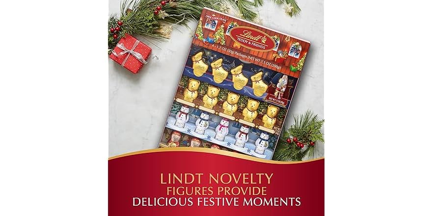 Lindt TEDDY & FRIENDS Milk Chocolate 7.1oz. 4-pack