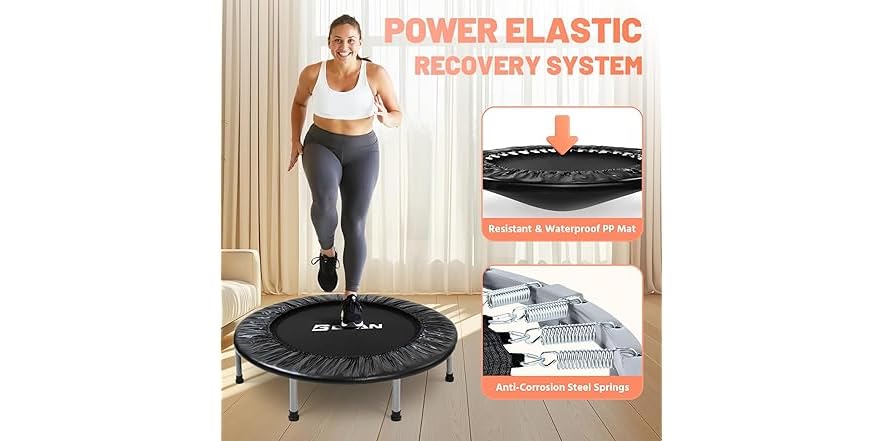 BCAN 38" Foldable Mini Trampoline