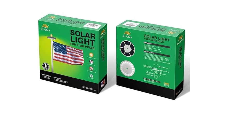 Sunnytech Solar 20 LED Light for Flag Pole