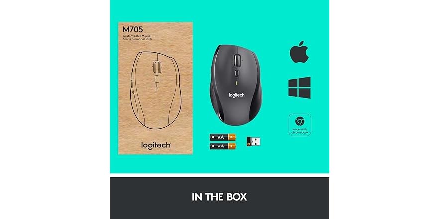 (NEW) Logitech M705 Marathon Wireless Mouse