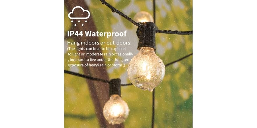 Brightown 25Ft Outdoor Patio String Lights