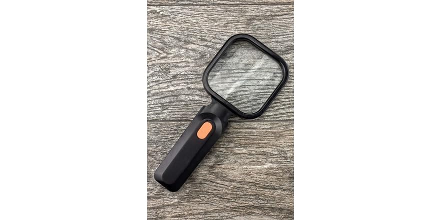 Illuminated Square Magnifier, 2x Magnification