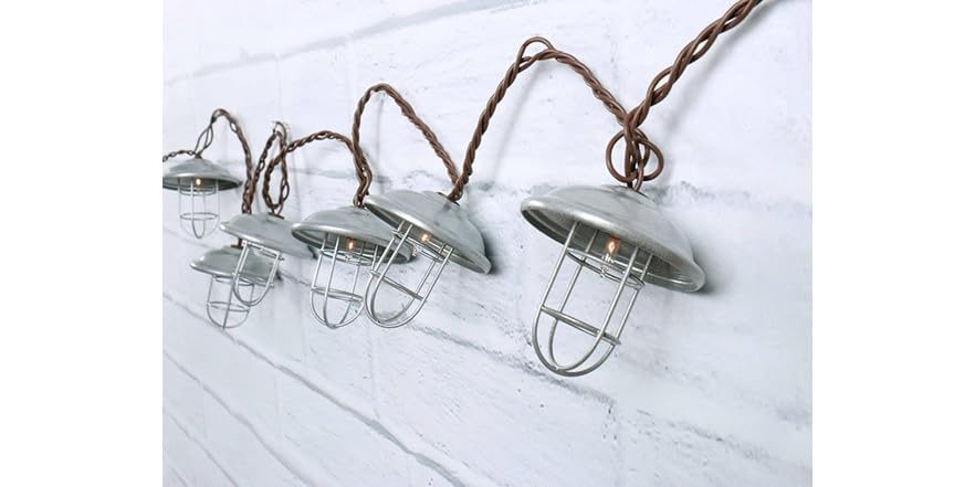 Silver Metal Cage String Lights 10 Count