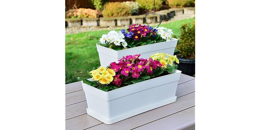 3 Pack 15" Plastic Window Planters