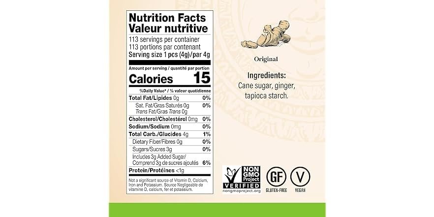 CHIMES ORIGINAL Ginger Chews 1 lb