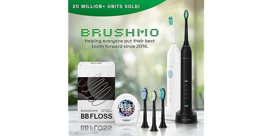 Brushmo BM01 Super Sonic Electric Toothbrush w/ 4 Heads