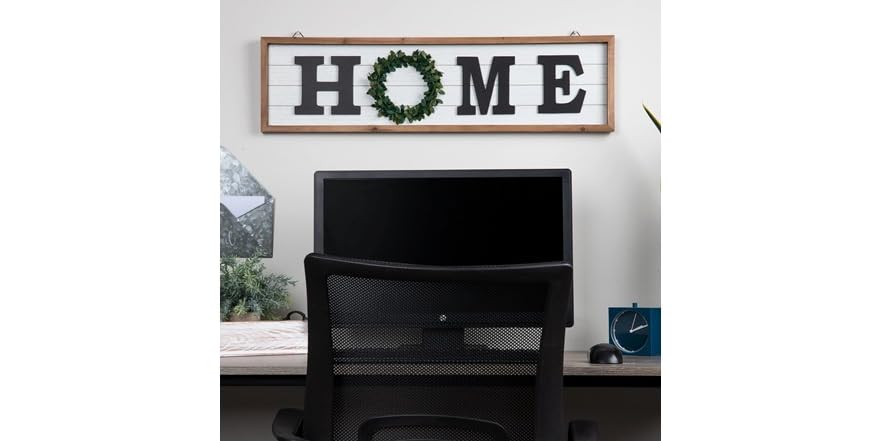 Mind Reader Large Wood Home Wall Sign