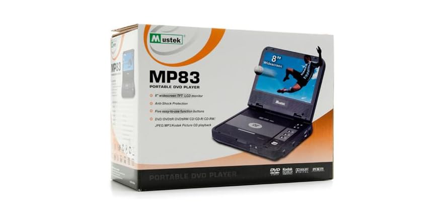 Mustek 8” Portable DVD Player