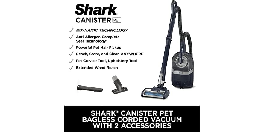 (NEW) Shark CZ351 Pet Canister Vacuum