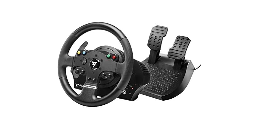 (NEW) ThrustMaster TMX Racing Wheel w/ force feedback & racing pedals ...