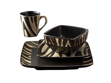 AMERICAN ATELIER Safari 16-Pc Dinnerware Set - Zebra
