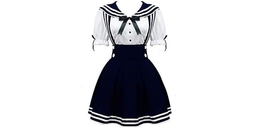 Navy Sailor Anime Cosplay (L, Deep Blue)
