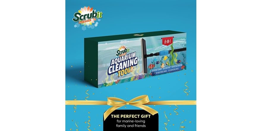 SCRUBIT 6 Pc Aquarium Cleaning Tool Kit