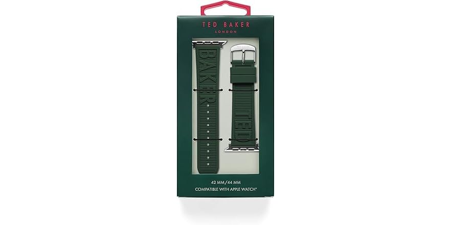 Ted Baker Green Silicone Strap Embossed