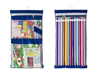Wrappy Original Hanging Gift Wrap Organizer Royal Blue