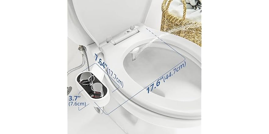 Clear Rear Bidet Attachment for Toilet
