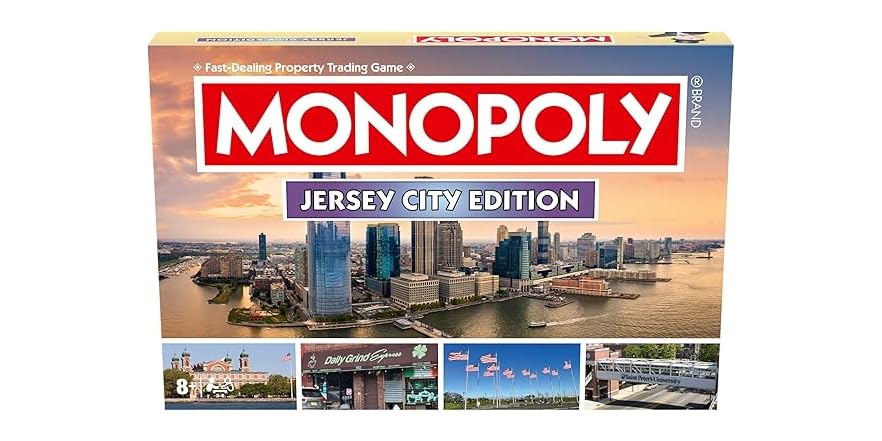 Monopoly Board Game Jersey City NJ Edition