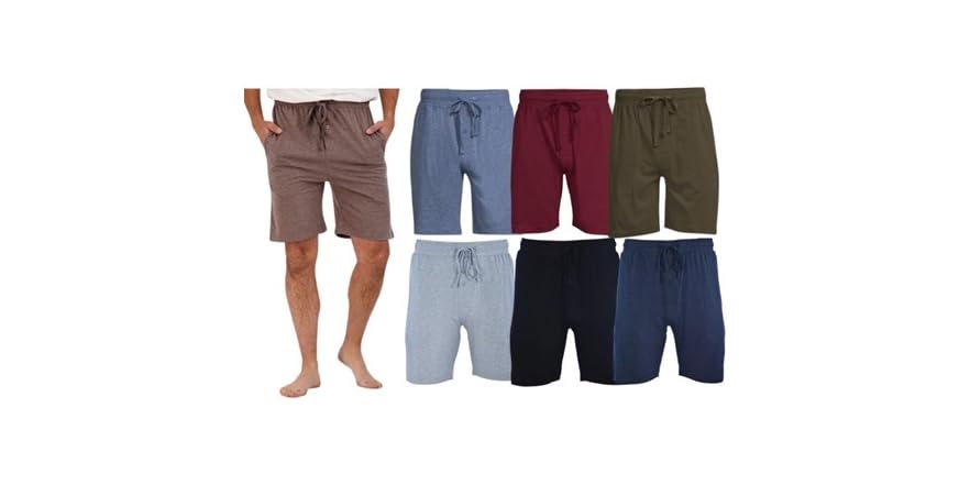 (4-Pack) Men's Cotton Lounge Shorts