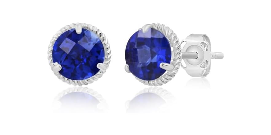 Max+Stone 14k WG 6mm Roped Stud Earrings