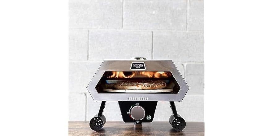 Turpone TPO-0012 Mini 12" Rotating Pizza Oven Black