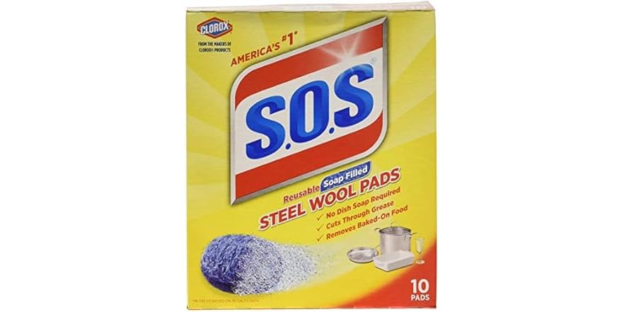 SOS Wool Steel Soap Pads 10 ct (6pk)